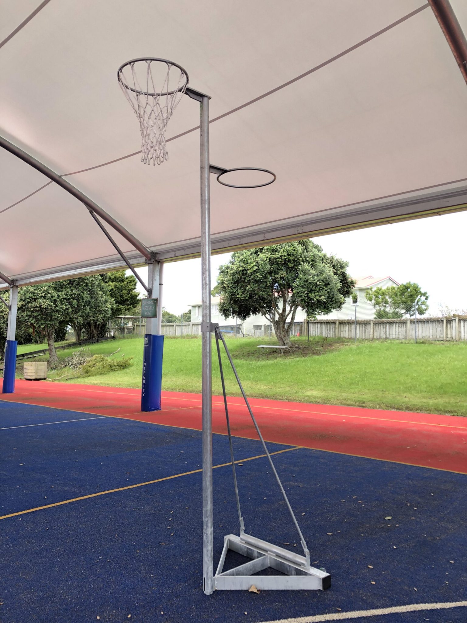 Netball Post – Freestanding Fixed Height with Kiwi Hoop - Strata Sports