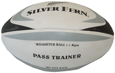 Silver Fern Weighted Rugby Ball - 1.1kg - Strata Sports