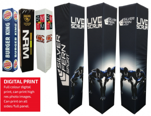 CUSTOM DIGITAL PRINTED Rugby Goal Post Pads (x4) – Junior - Strata Sports