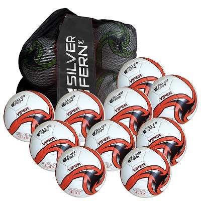 10 x Silver Fern Viper Soccer Ball Kit – Size 4 - Strata Sports